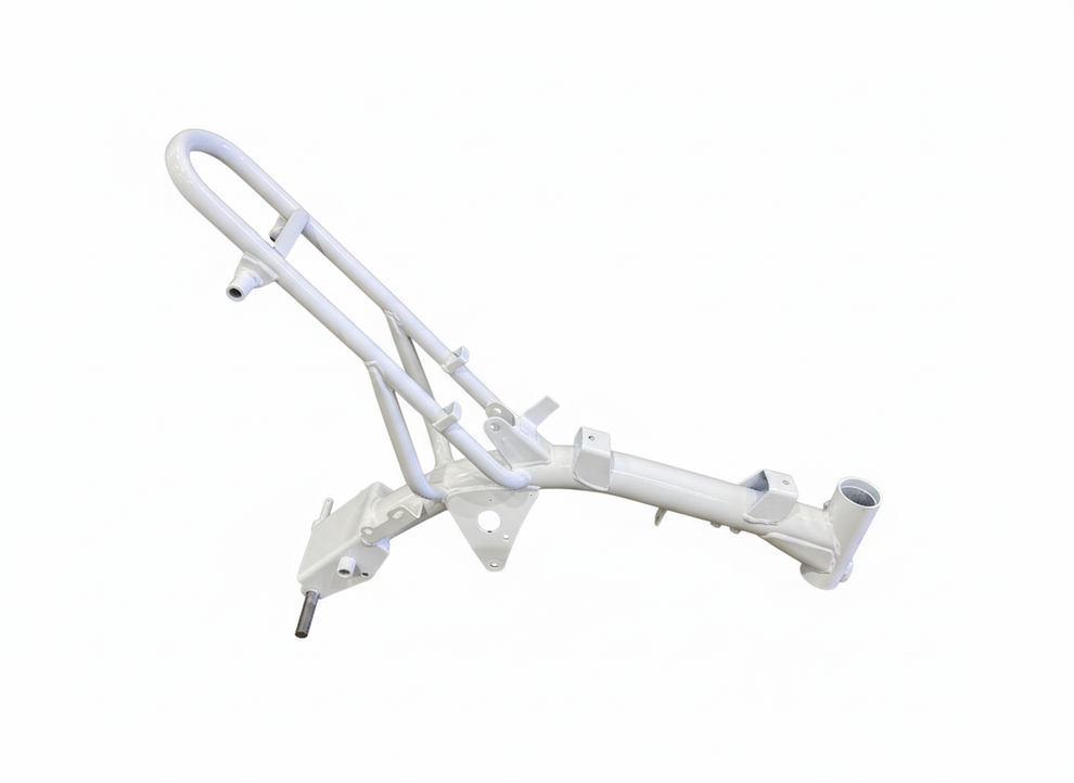 White CRF50 Style Dirt Bike Frame, suitable to build 110cc Bikes – DHZ ...
